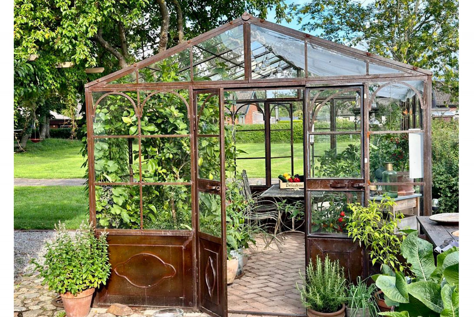 Azimuth - SERRE DE JARDIN EN FER FORGE 3X4m